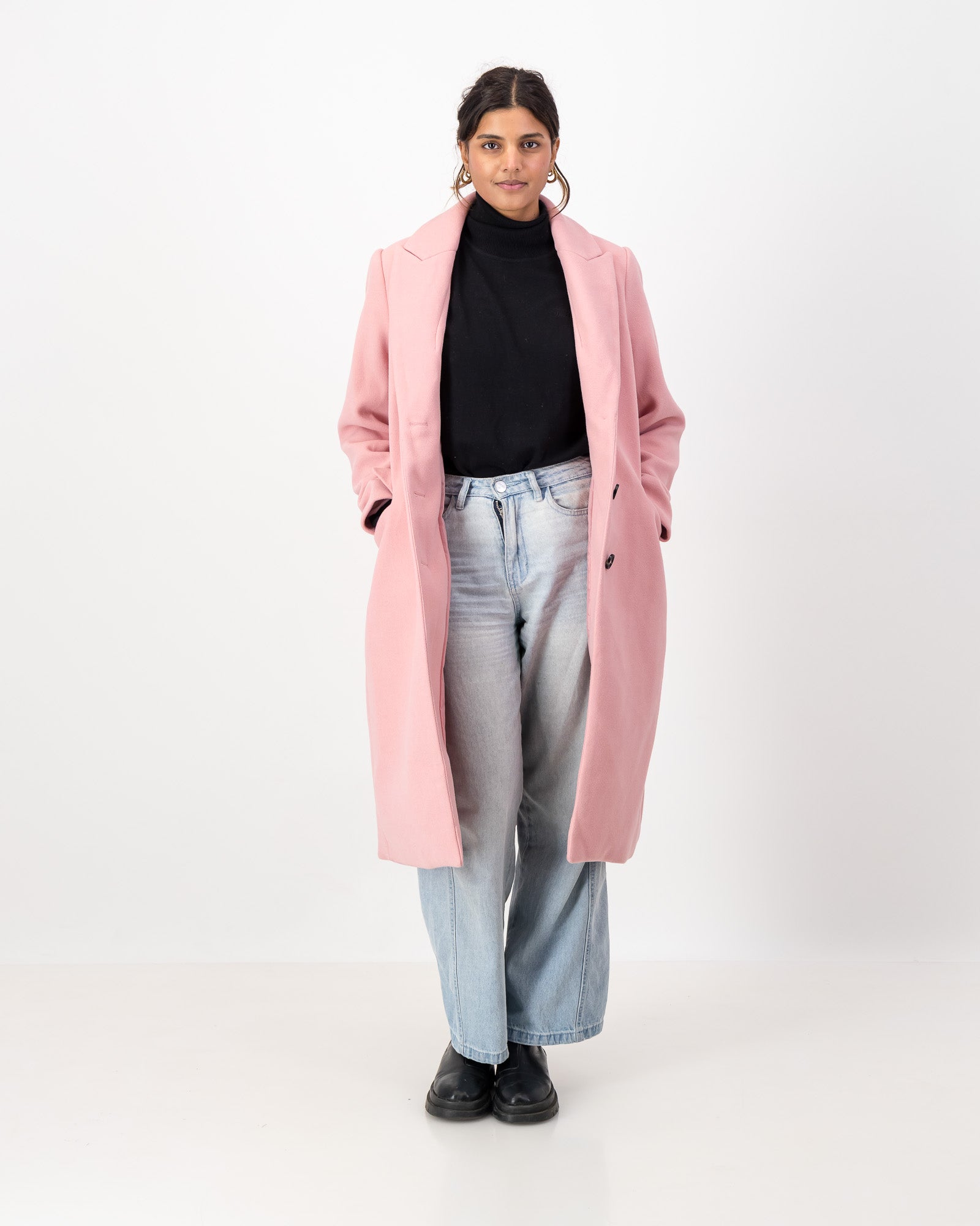 Single Breasted Coatigan in Pink - Soul Lifestyle